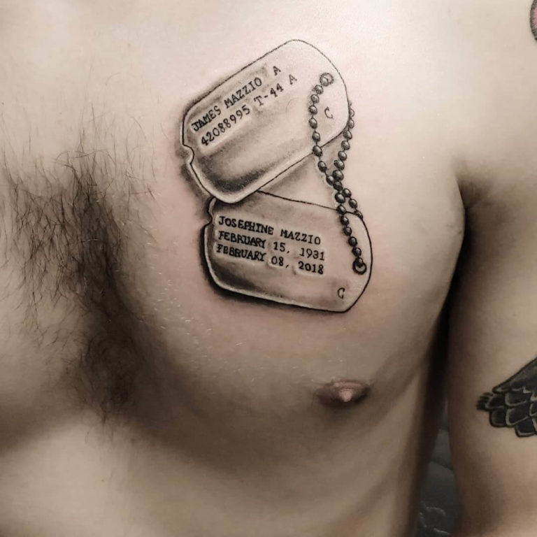 Unique Dog Tag Tattoos: Designs and Meanings - Tattoo Trends